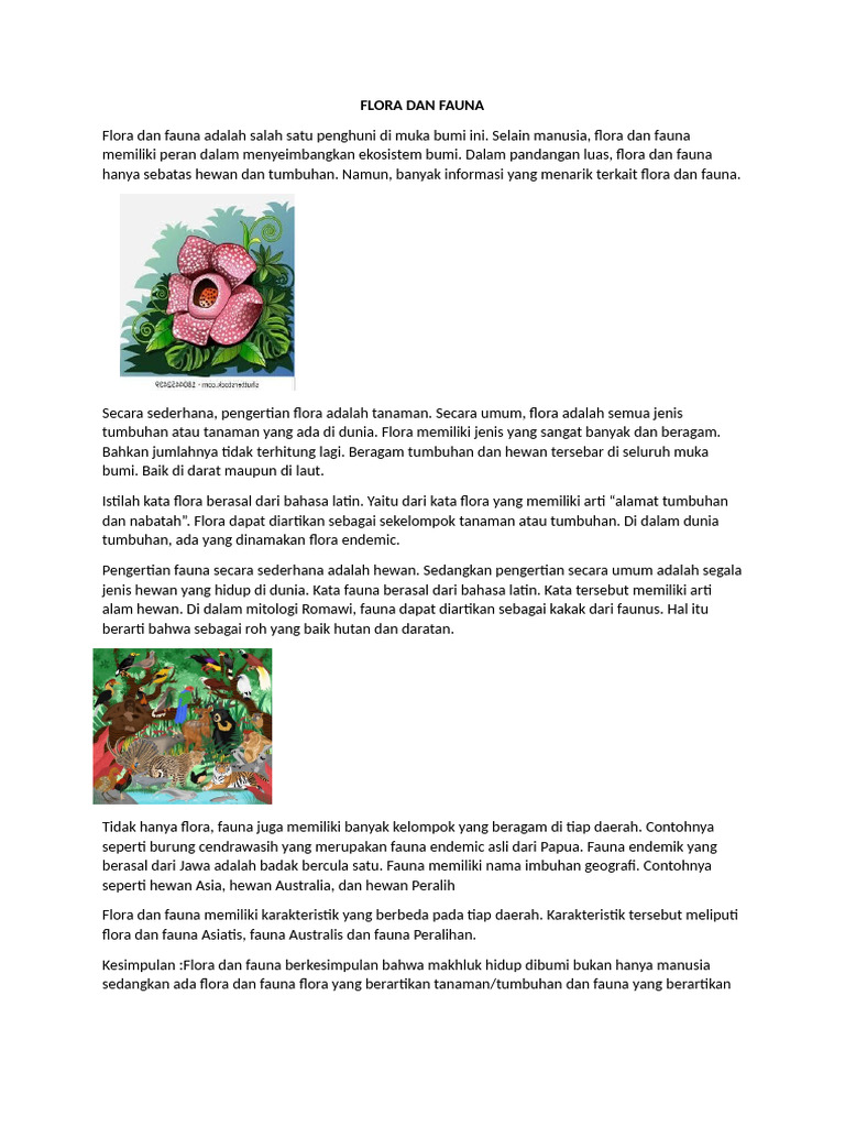 Pengertian dan Arti Flora | PDF | Seni & Disiplin Bahasa