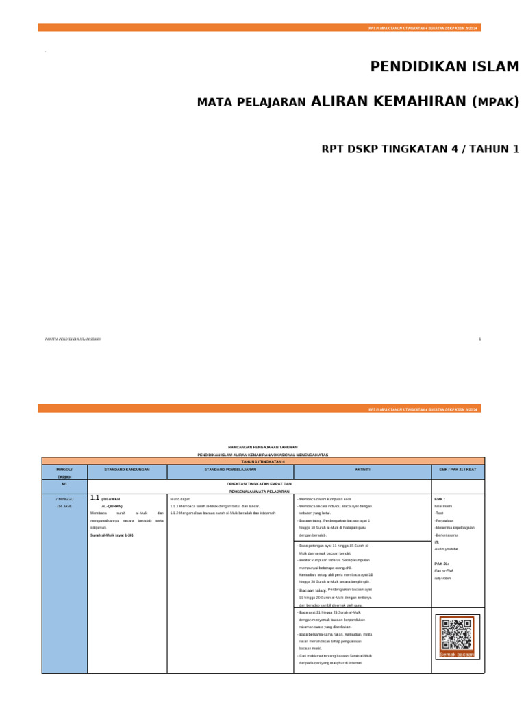RPT Pai Mpak t4 2025-2026 | PDF