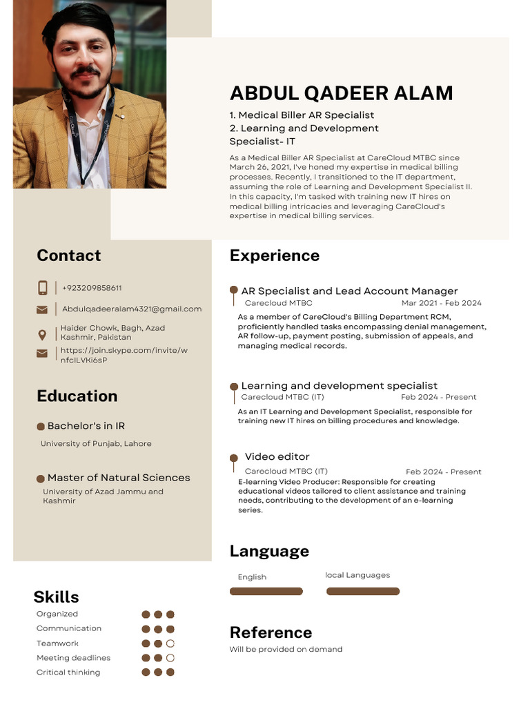 AbdulQadeer Alam Resume | PDF | Business
