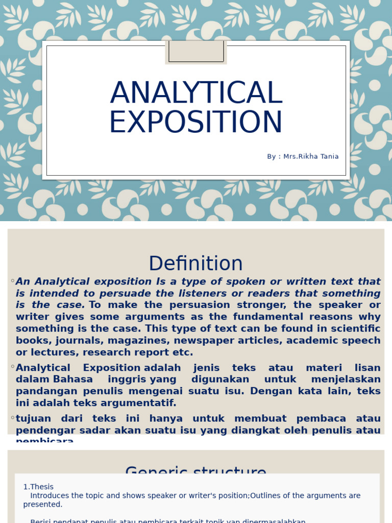 Analytical Exposition | PDF | Sleep | Leptin