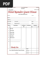 Hotel Bill Sample | PDF
