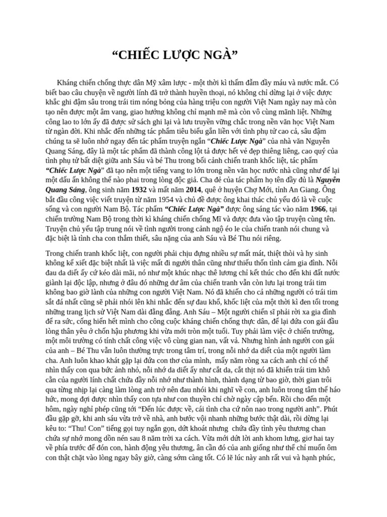 chiếc lược ngà | PDF