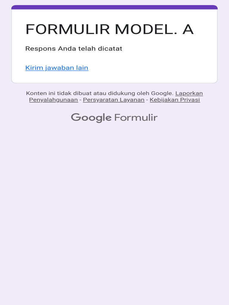 Formulir Model. A | PDF