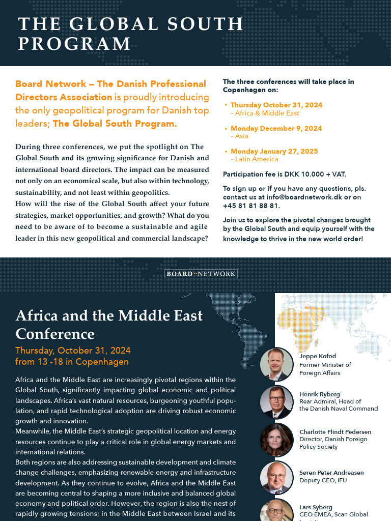 Global South Program Conferences 2024-2025 | PDF | Denmark | Africa