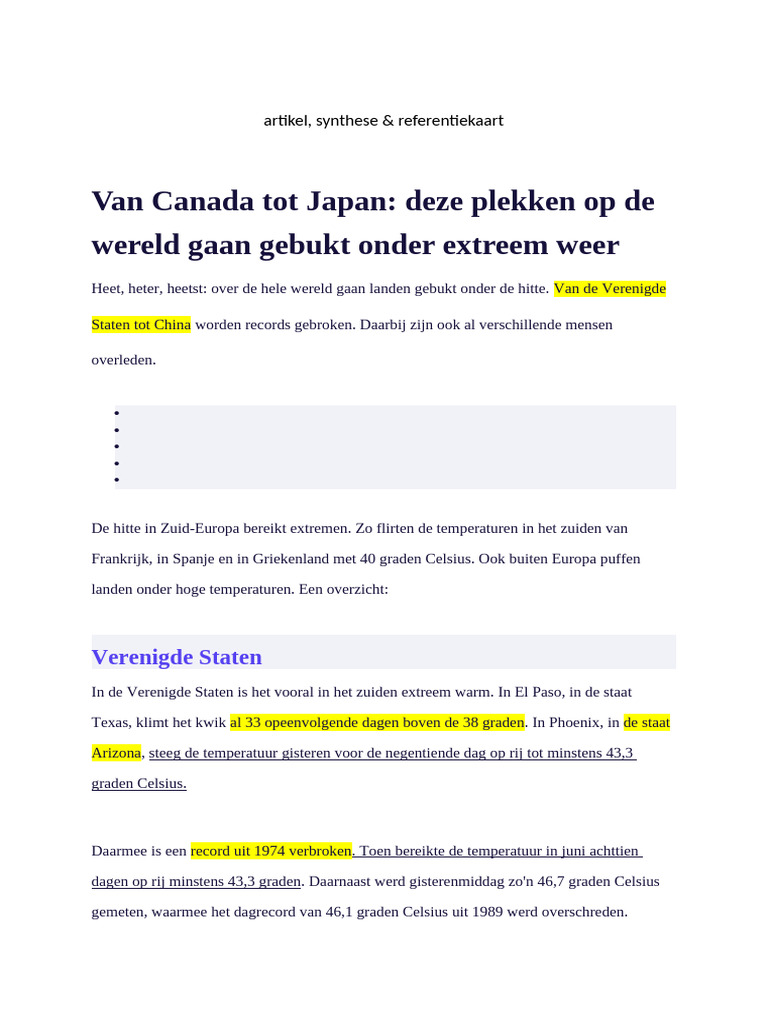 Synthese&referentiekaart Aard | PDF