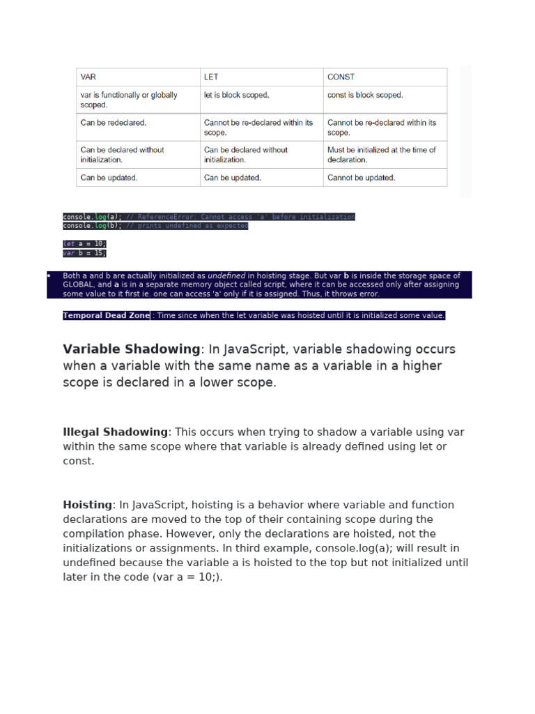 Js Revison Topics Pdf Scope Computer Science Java Script