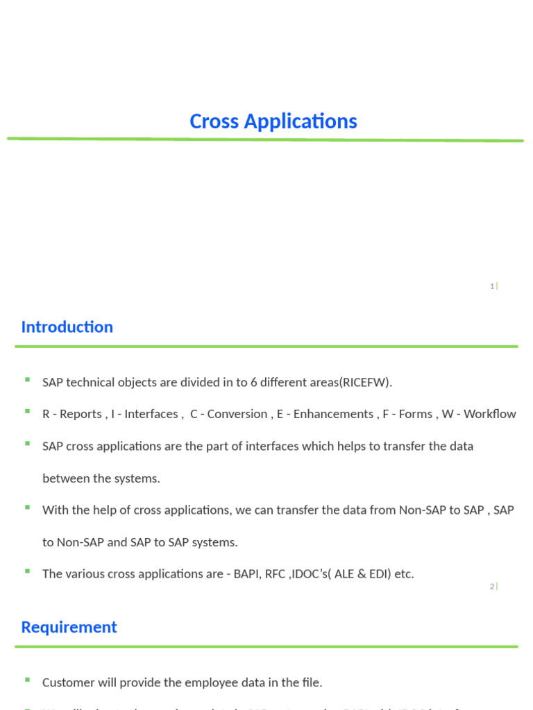 SAP Cross Applications & IDOC Guide | PDF | Electronic Data Interchange ...
