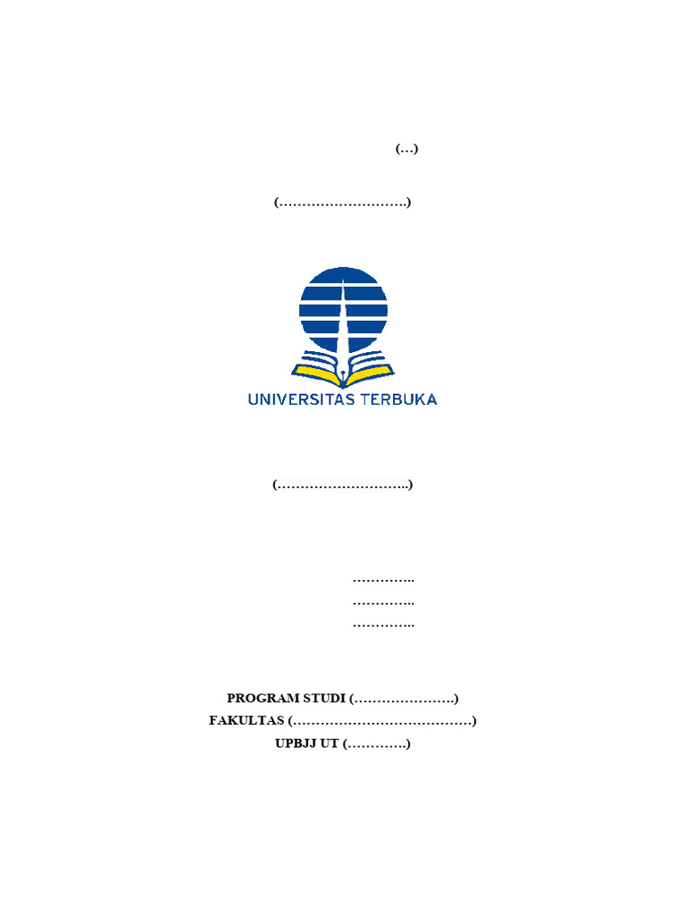 Contoh Cover Tugas Tutorial UT | PDF | Seni | Komputer