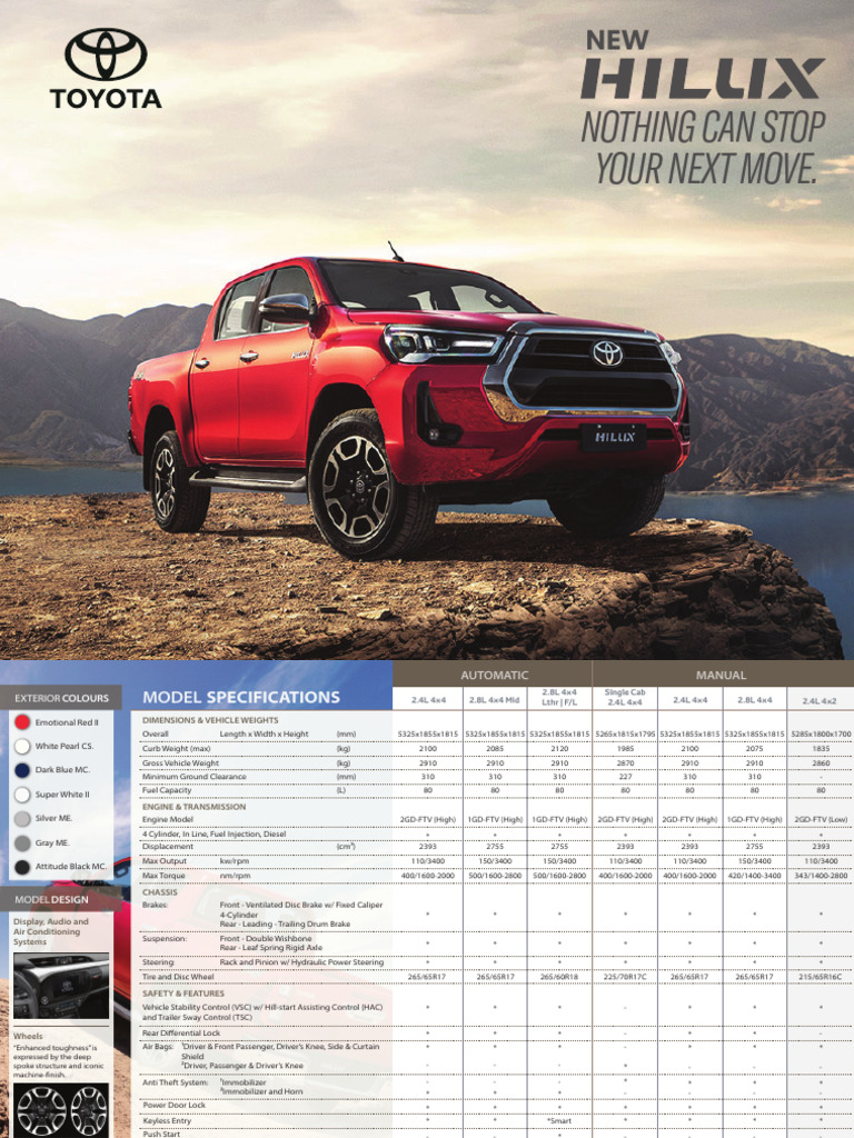 Brochure Hilux 2021 04 | PDF | Toyota | Cars Of Japan