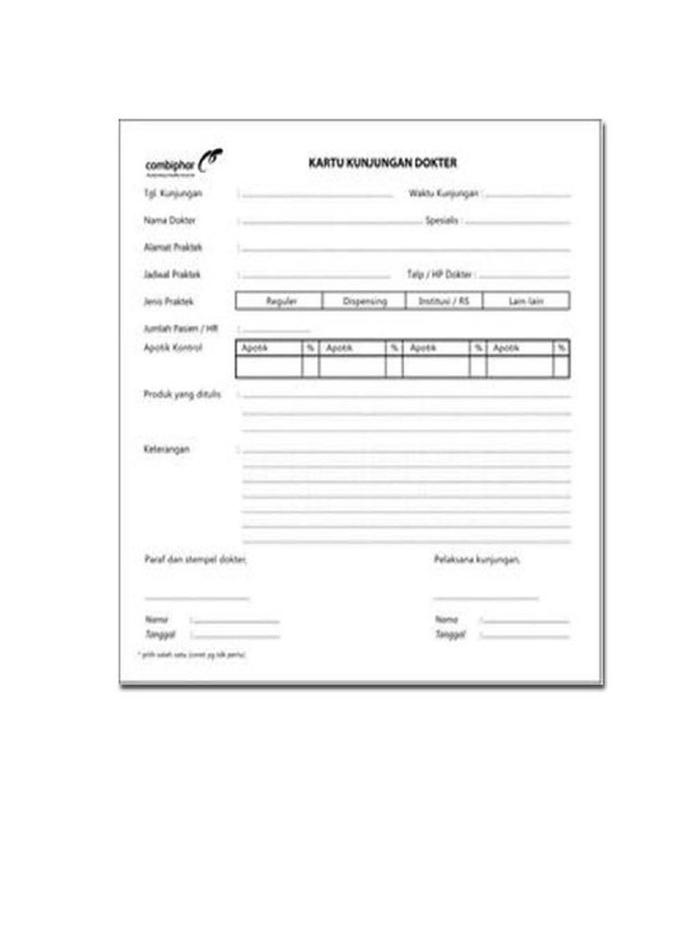 Form Kunjungan | PDF