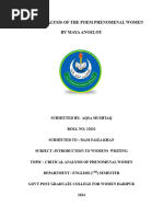 Maya Angelou's Phenomenal Woman Poem | PDF | Poetry