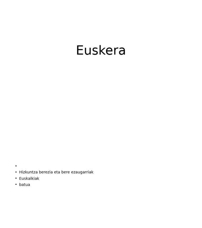 Euskera | PDF