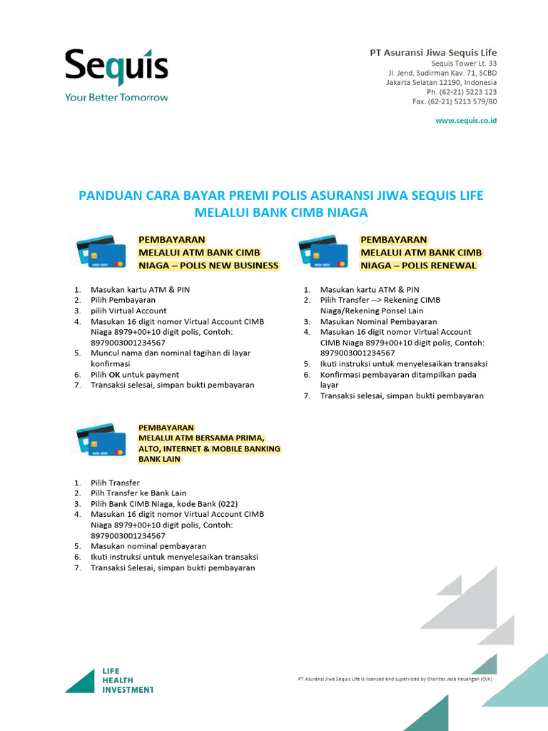 Panduan Pembayaran Melalui Bank CIMB NIAGA | PDF | Pengelolaan Keuangan ...