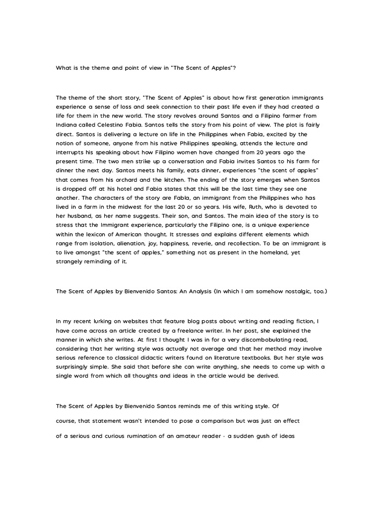 Scent of Apples | PDF