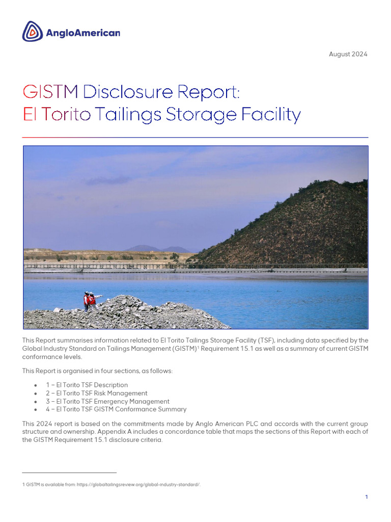GISTM Disclosure - El Torito | PDF | Risk | Risk Management