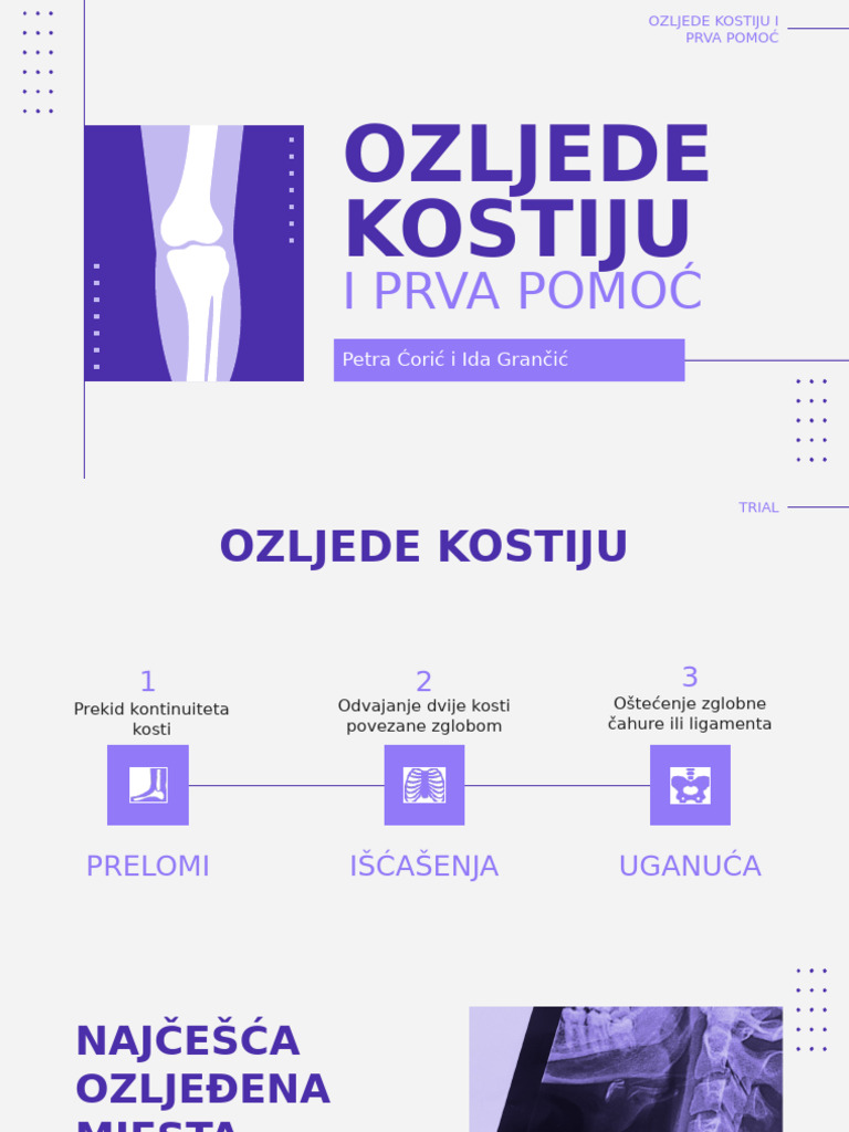 Ozljede Kostiju I Prva Pomoć | PDF