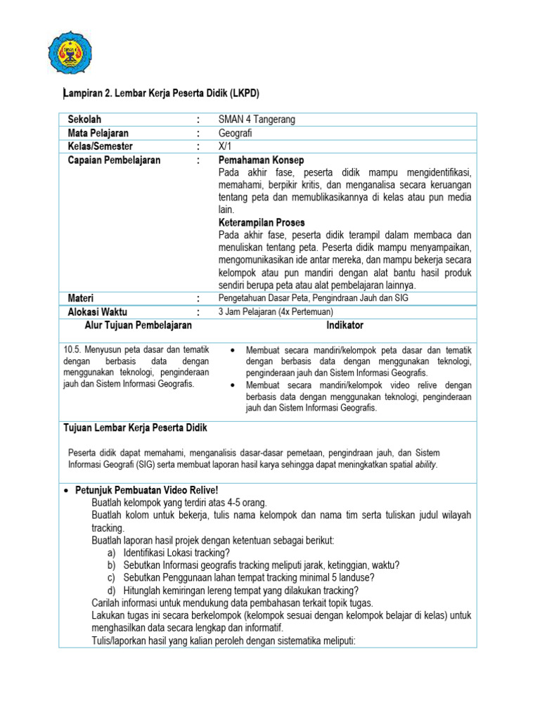 LKPD Dan Rubrik Penilaian | PDF