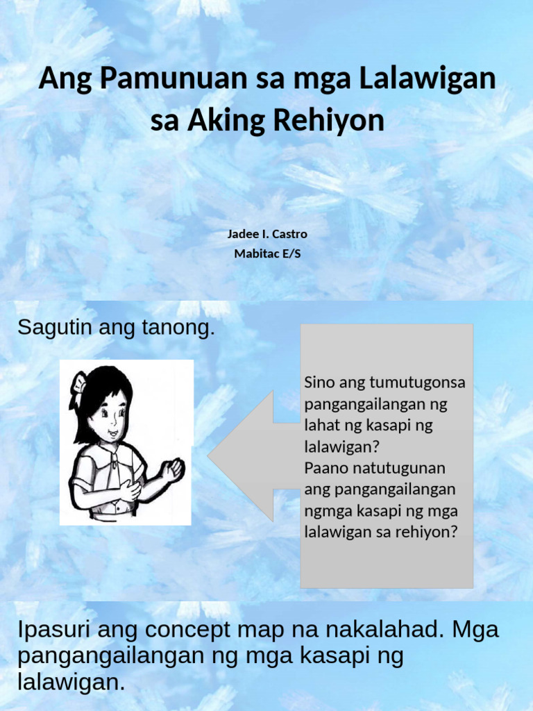 Ang Pamunuan Sa Mga Lalawigan Sa Aking Rehiyon | PDF