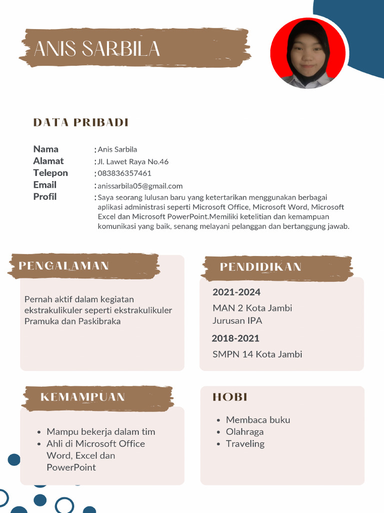 CV Anis Sarbila | PDF