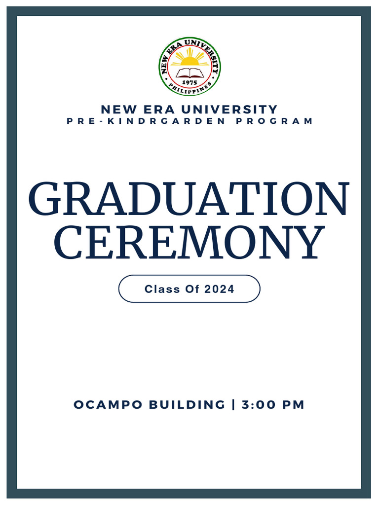 Blue Yellow Modern Graduation Ceremony Program | PDF | Career & Growth ...
