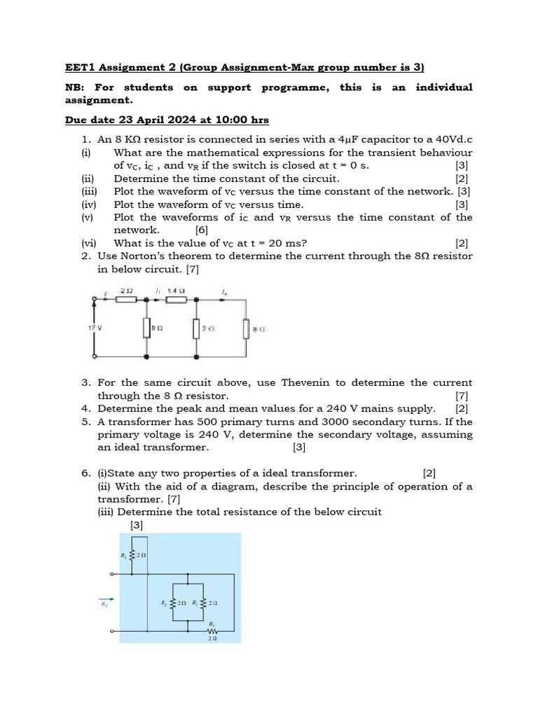 EET1 Assignment 2 | PDF