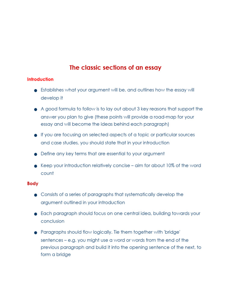 Essay Writing Guide for Students | PDF