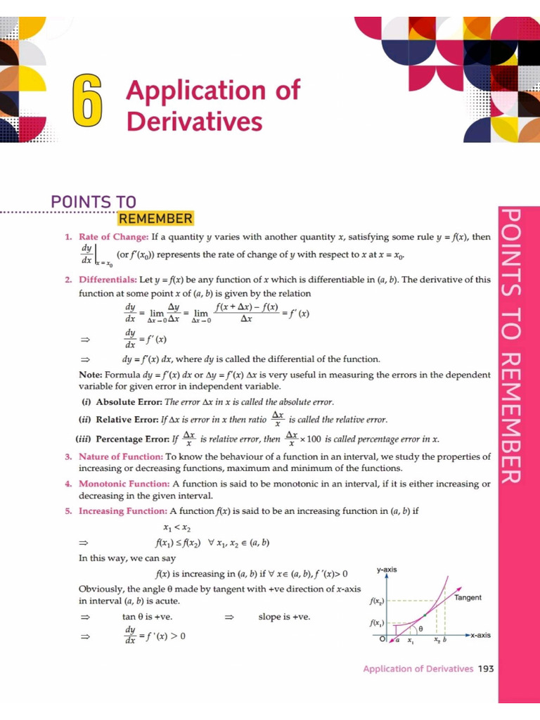Application of Derivatives | PDF