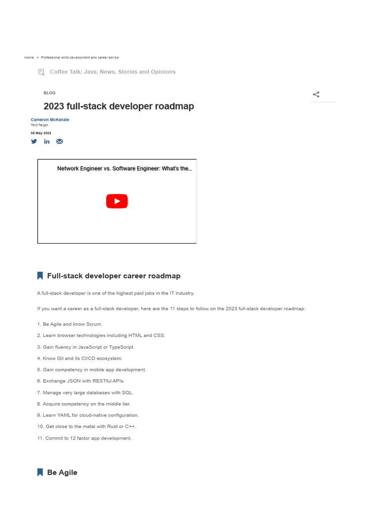 2023 Full-Stack Developer Roadmap | PDF | No Sql | Databases