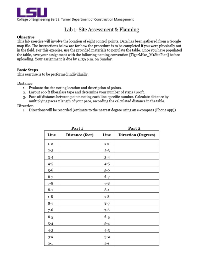 2 M1 Lab 1 Data Table Sheet | PDF