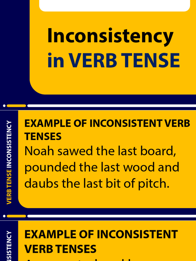 Inconsistency in Verb Tenses | PDF | Verb | Syntax