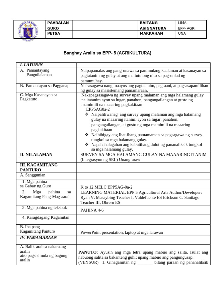 Q1 W2 Epp 5 Agri | PDF