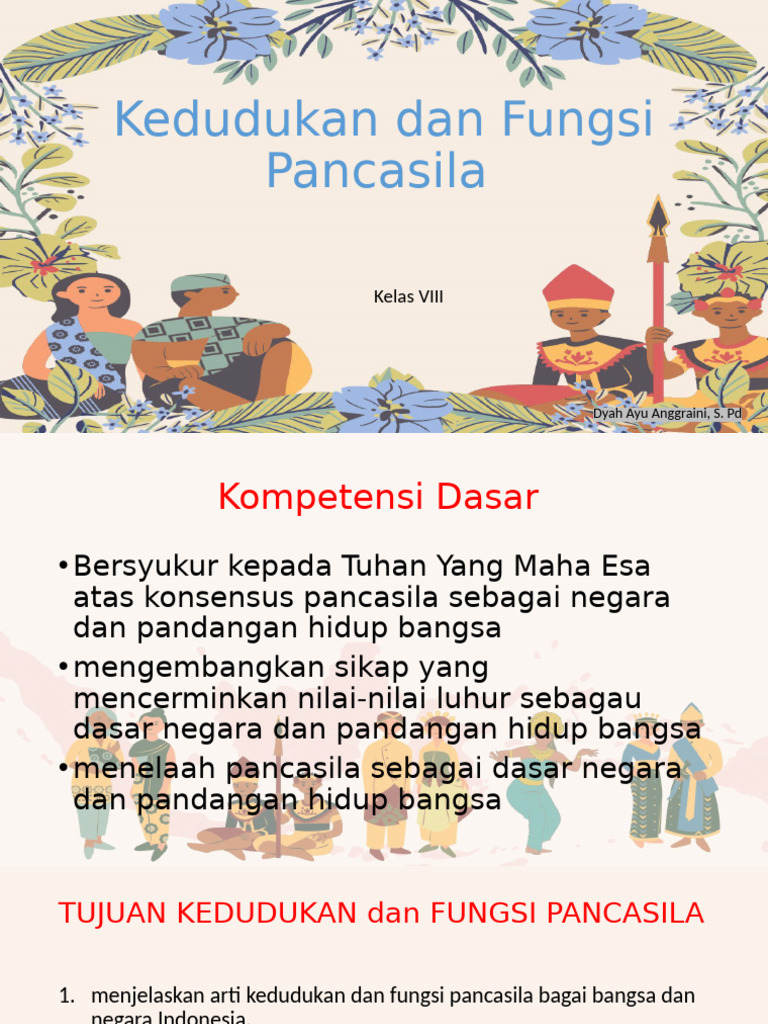 Materi Kedudukan Dan Funggsi Pancasila ( Arti Penting Pancasila ) | PDF