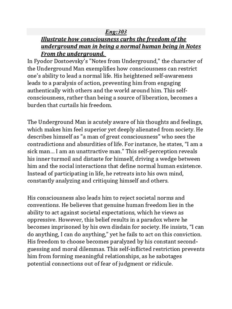 Consciousness and Isolation in Dostoevsky | PDF | The Metamorphosis ...