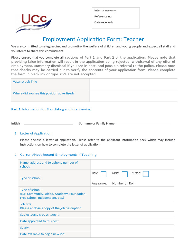 TEACHING-STAFF-APPLICATION-FORM-1.262189278 | PDF | Justice | Crime ...