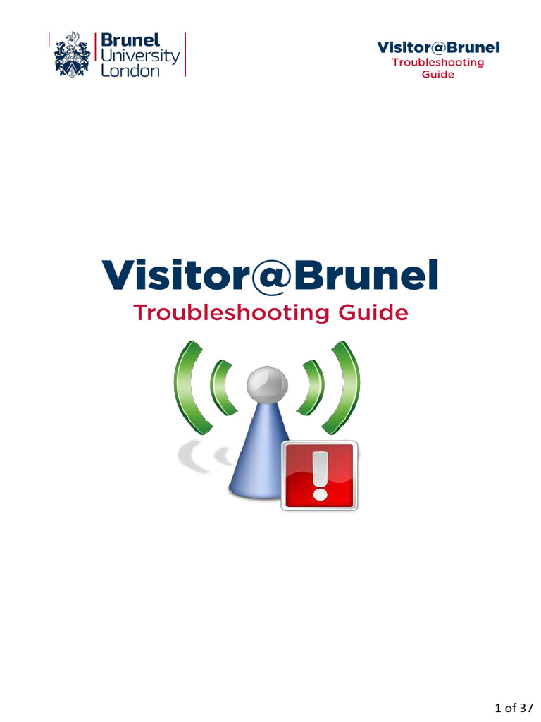 Visitor@Brunel Wi-Fi Troubleshooting Guide | PDF | Computers