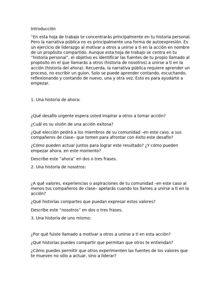 Mi Historia de Storytelling | PDF