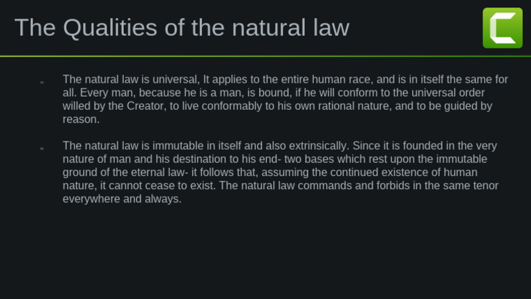 Universal and Immutable Natural Law | PDF