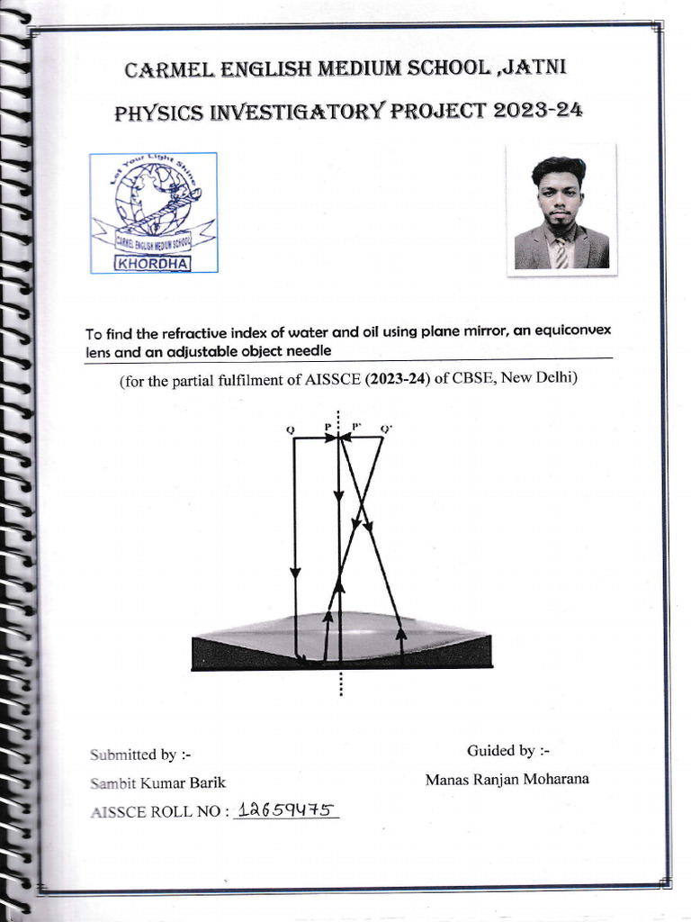 Refractive Index of Water Class-12 | PDF | Electromagnetism | Materials ...
