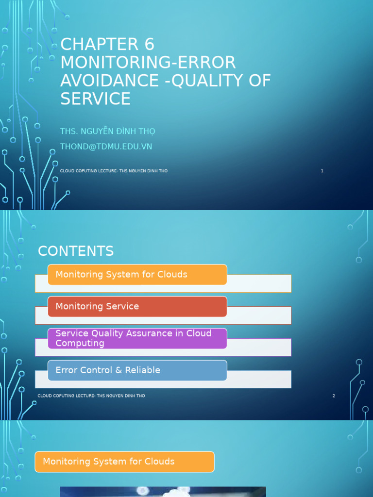 Chapter 6-Monitoring-Error Avoidance - Quality of Service | PDF | Service Level Agreement ...