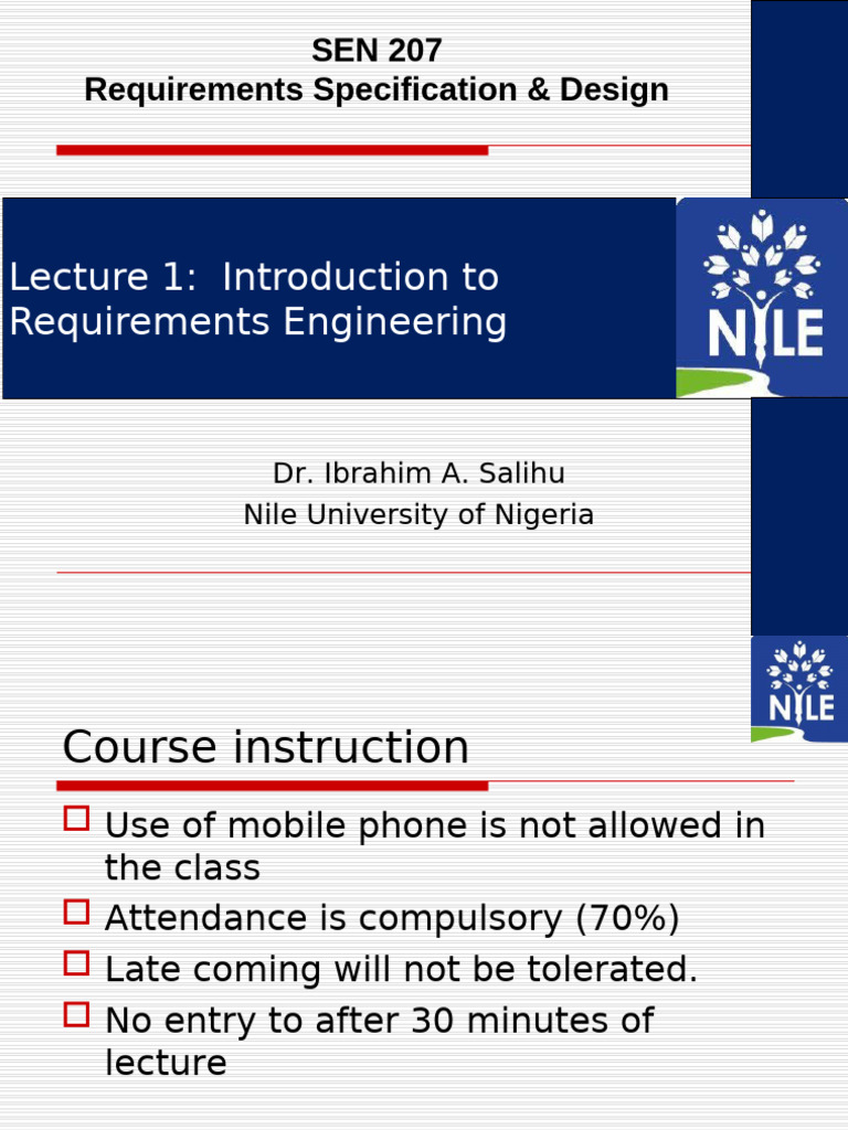 Lecture 1 Introduction To RE | PDF | Engineering | System
