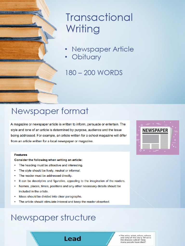 Transactional-Writing - Pdf-Obituary-Article 2 | PDF