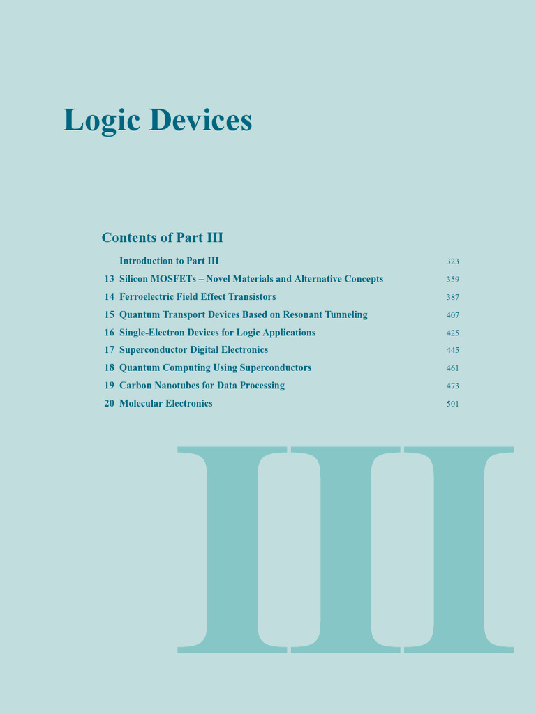 LogicDevices_Introduction_Waserbook | PDF | Logic Gate | Cmos