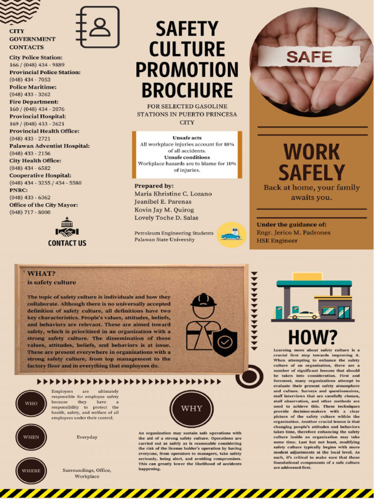 Safety Culture Promotion Brochure For Selected Gasoline Stations in ...