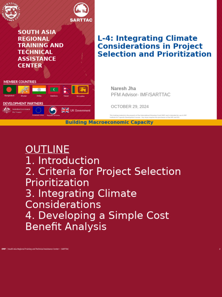 L-4 - Integrating Climate Considerations in Project Selection and ...