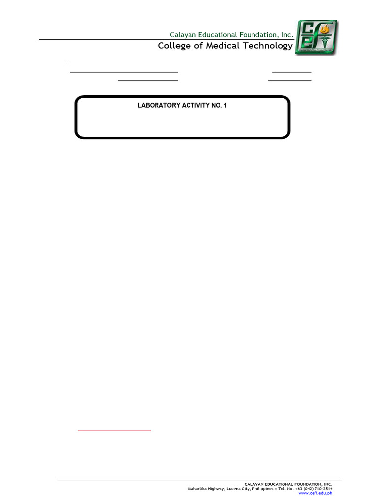 CC101-LAB.-ACTIVITY-NO.-1 | PDF | Laboratories | Glasses