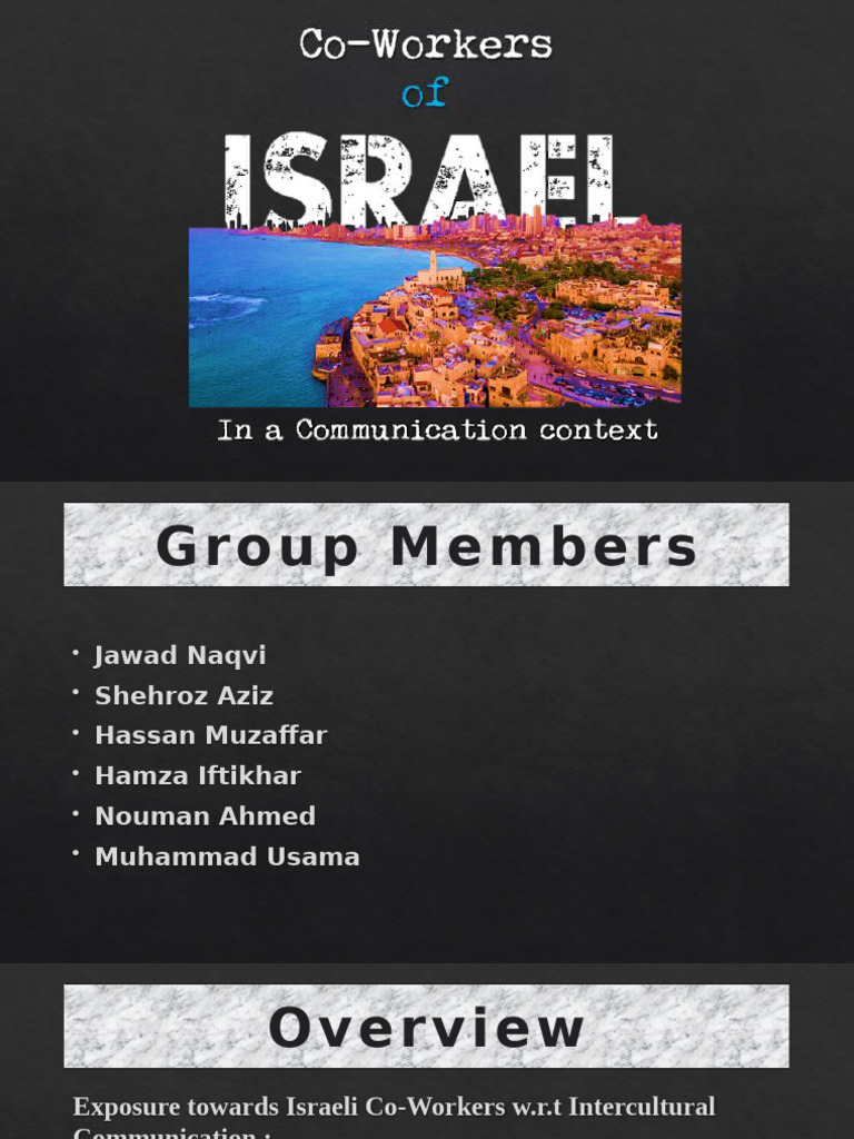 Co-Workers in Israel | PDF