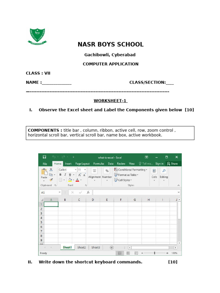 Class VII Computer Applications Worksheet | PDF | Computing | Cybercrime
