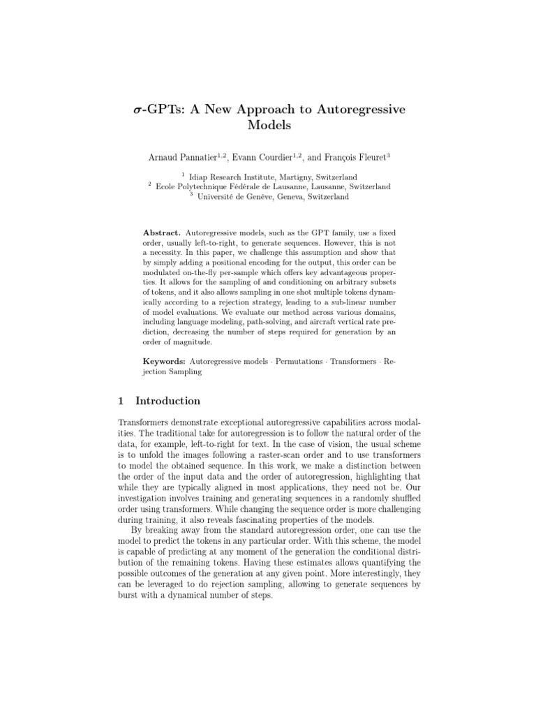 σ-GPT: Dynamic Autoregressive Modeling | PDF | Applied Mathematics ...