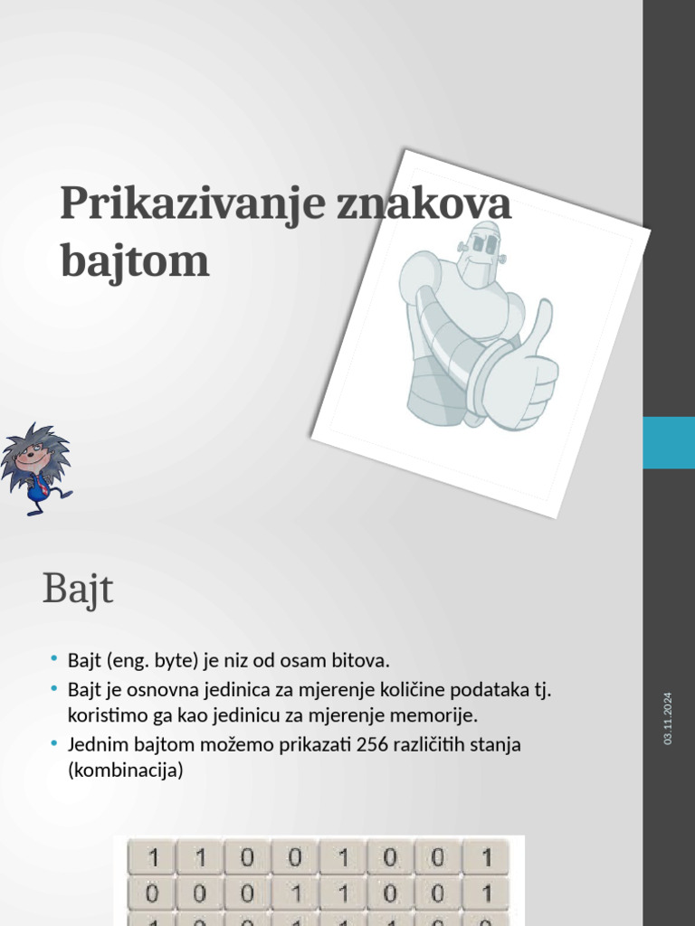 Prikazivanje Znakova Bajtom | PDF