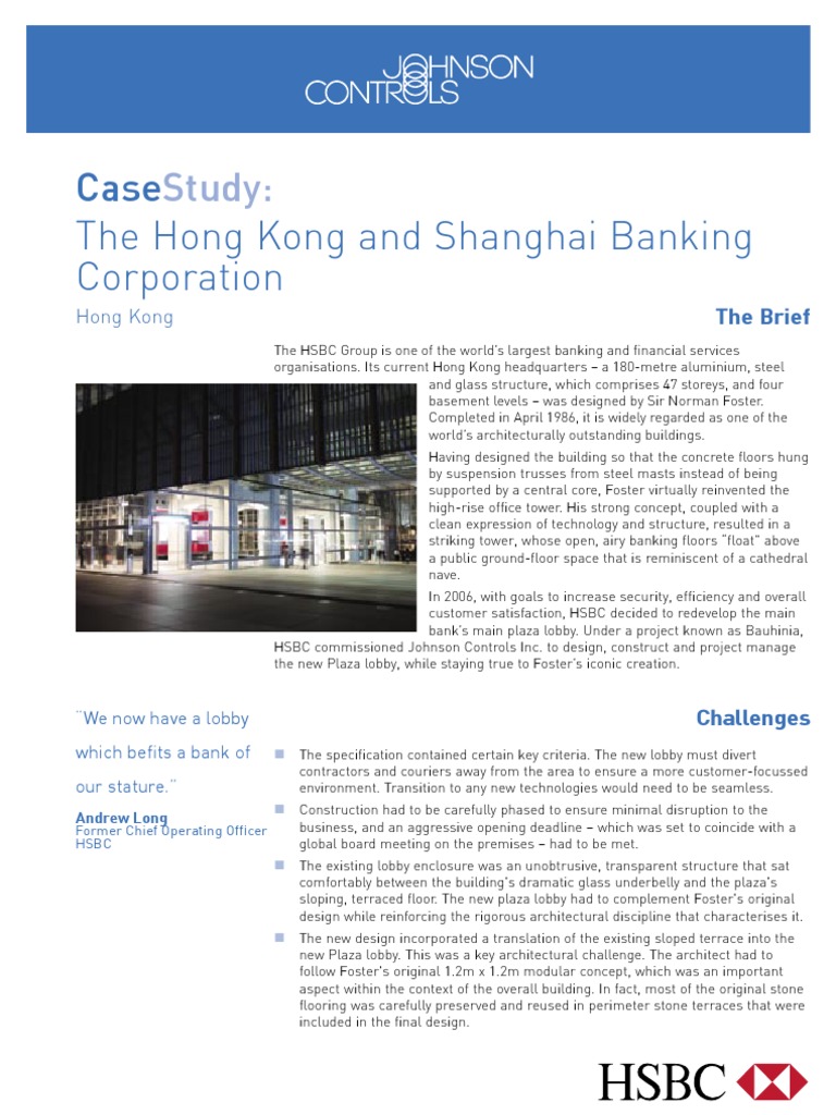 Case Study HSBC - HQ - Hong - Kong | PDF | Hsbc | Hong Kong